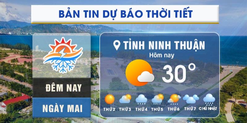 Thời tiết Ninh Thuận hôm nay, ngày mai và những ngày tới - Dự báo thời tiết